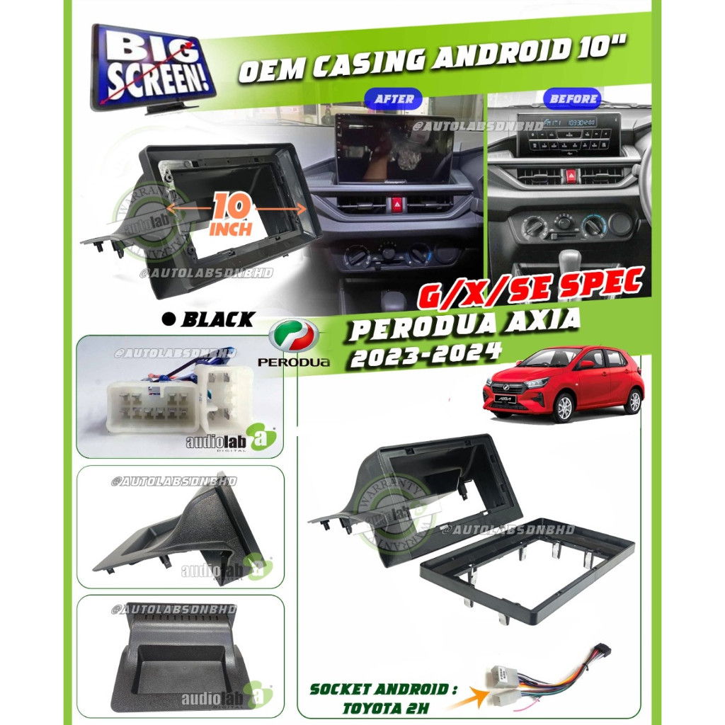 👍🏻FULL COVER👍🏻 Perodua AXIA G X SE AV SPEC 2023-2024 D74A Android ...