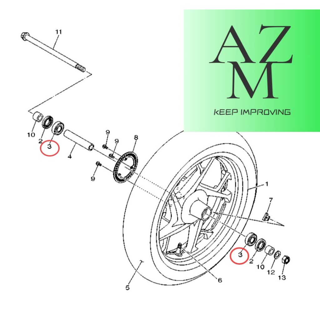 YAMAHA XMAX / XMAX 250 CZD250 FRONT WHEEL BEARING | Shopee Malaysia