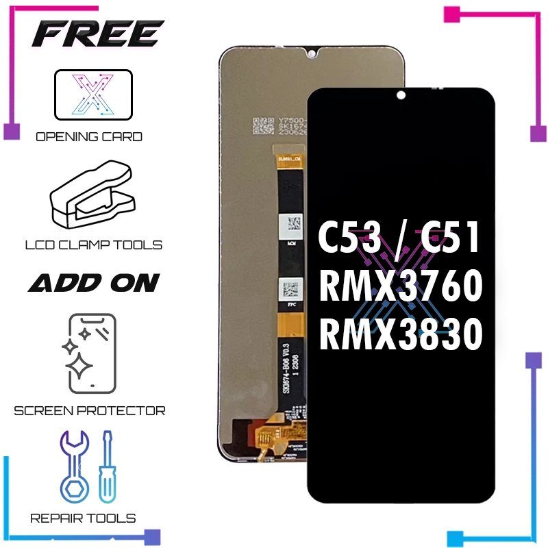 Lcd For Realme C53 Rmx3760 / Realme C51 Rmx3830 / Realme Note 50 (With Touch Screen Display ...