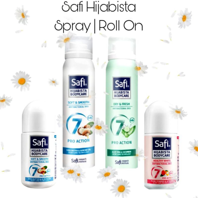 Safi Hijabista Bodycare Antibacterial Roll On 50ml | Spray 150ml ...