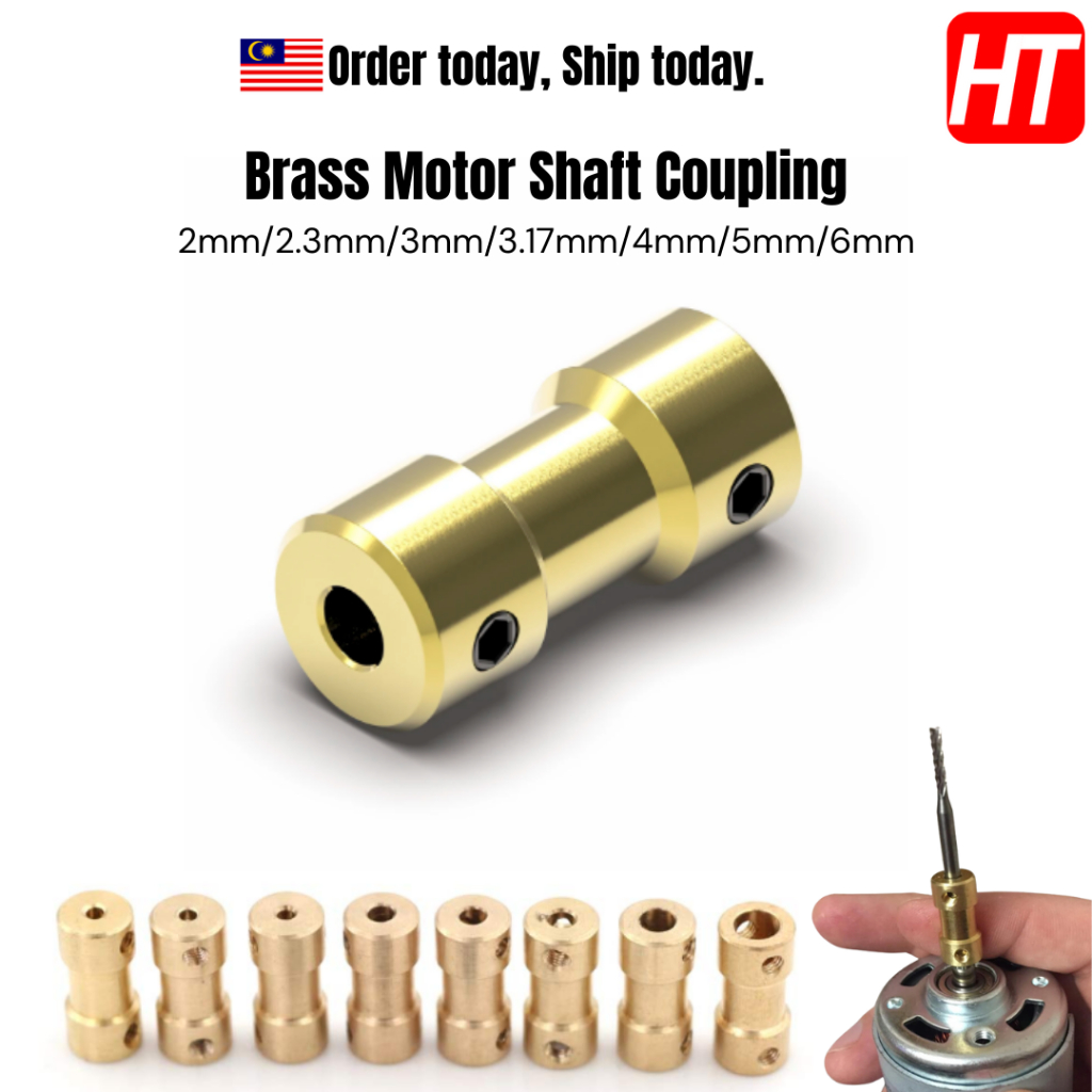 [1PC] Brass Straight Shaft Coupling Motor Shaft Connector | Shopee Malaysia