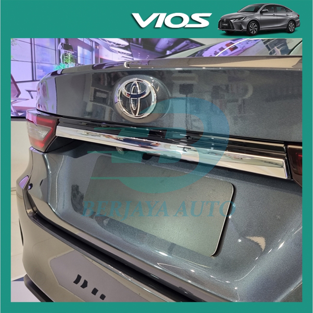 Toyota Vios (4th Gen) Rear Chrome Bar Rear Trunk Molding Trim Protector ...