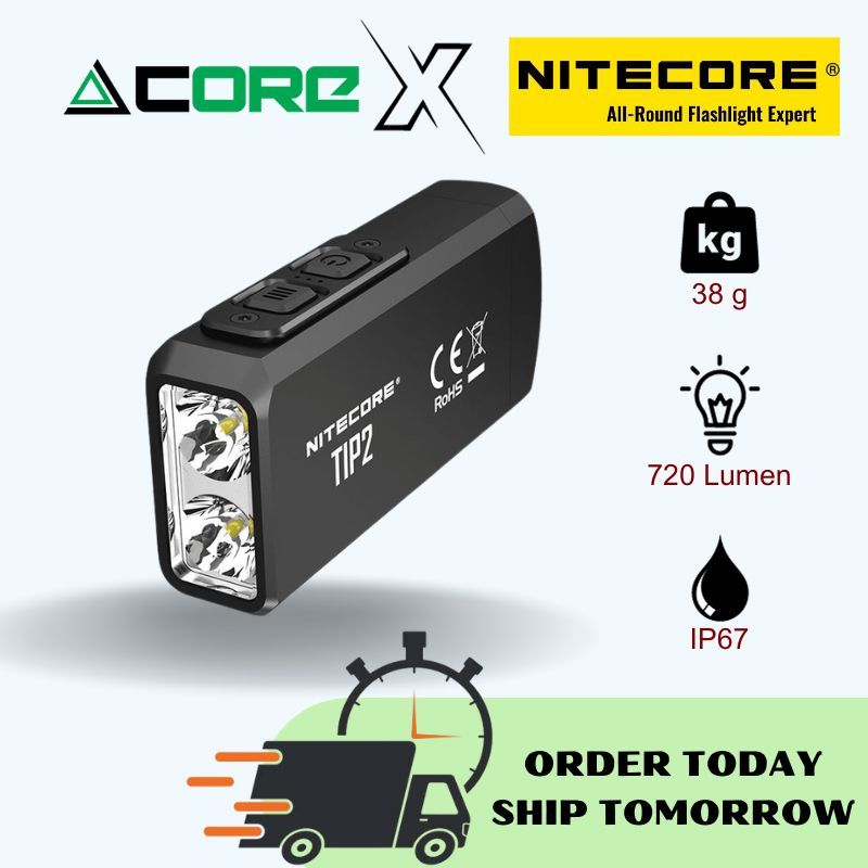 🔥100% ORIGINAL🔥 Nitecore TIP 2 Flashlight | Shopee Malaysia