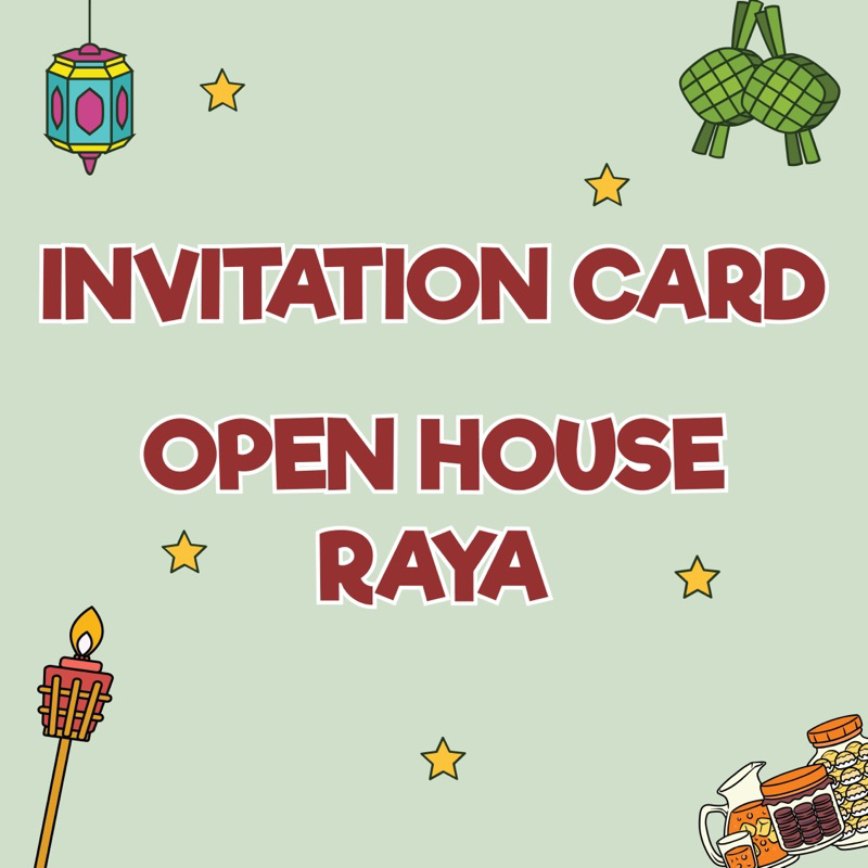 DIGITAL CARD | INVITATION CARD | OPEN HOUSE RAYA | Shopee Malaysia