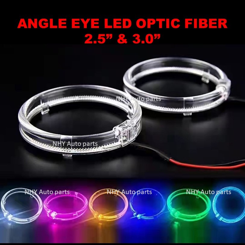 HEAD LAMP LIGHT PROJECTOR LENS ANGEL EYES OPTIC FIBER WITH TURNING ...