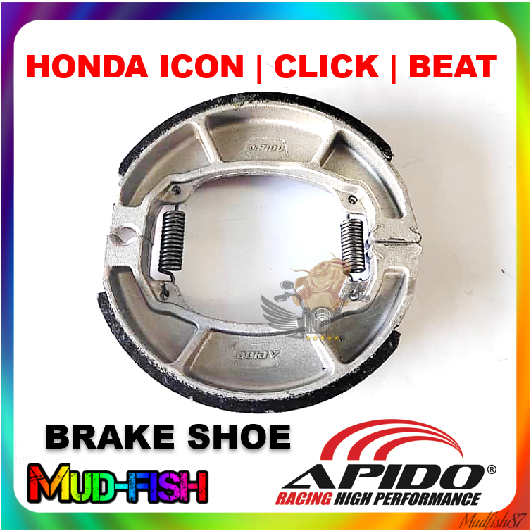 KULIT BREK APIDO BRAKE SHOE WITH SPRINGS FOR HONDA BEAT | CLICK | ICON ...