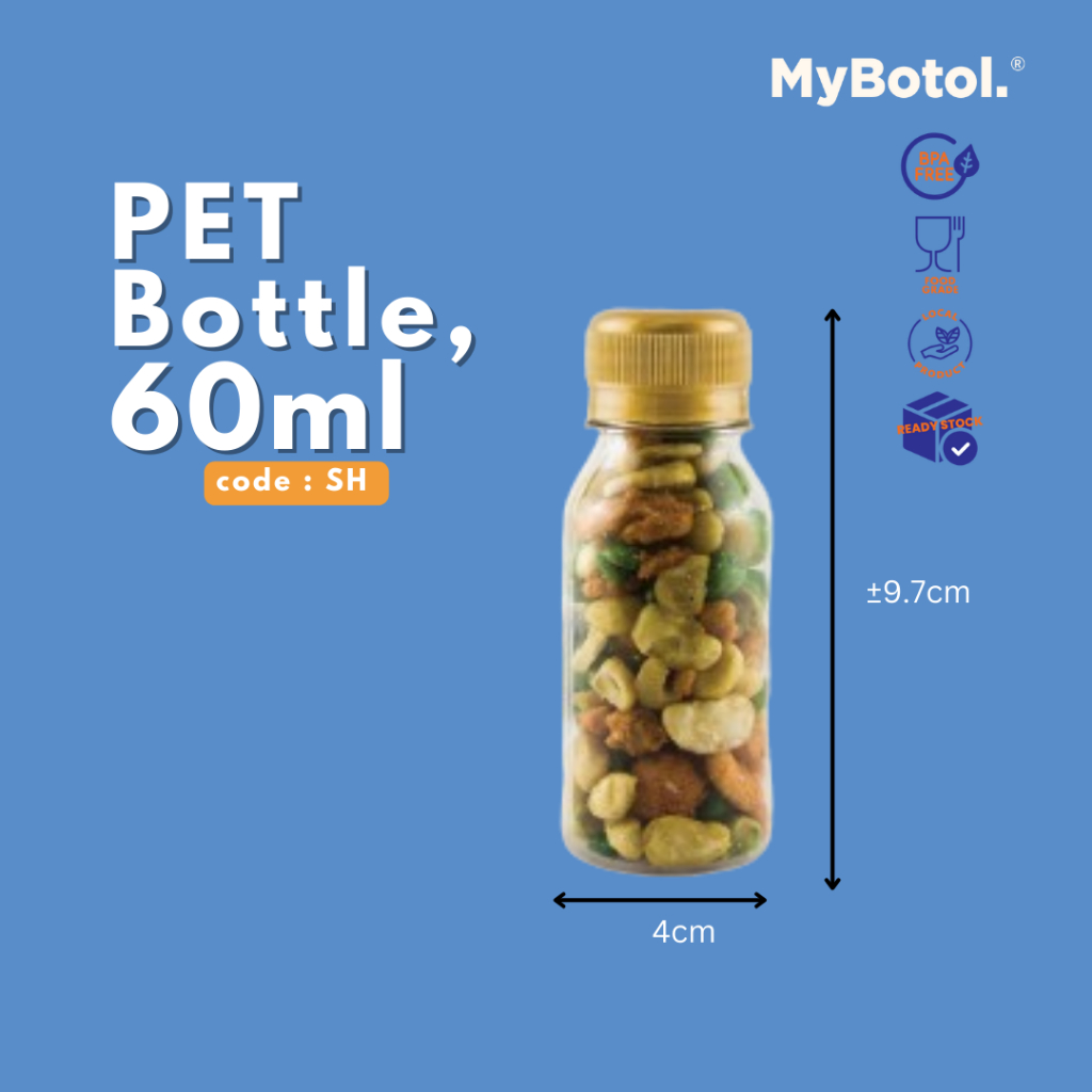 [mybotol] 60ML | 200PCS Per Bundle BOTOL PLASTIK | BOTOL KECIL | BOTOL ...