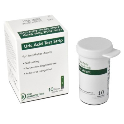 AVOMETER URIC ACID TEST STRIP 10'S (STRIP CEK ASID URIK/GOUT) | Shopee ...