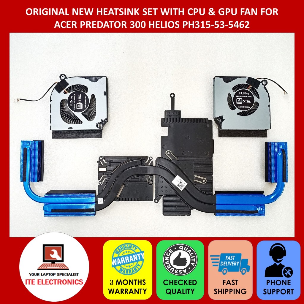 ORIGINAL NEW ACER PREDATOR 300 HELIOS PH315-53-5462 SERIES HEATSINK SET ...