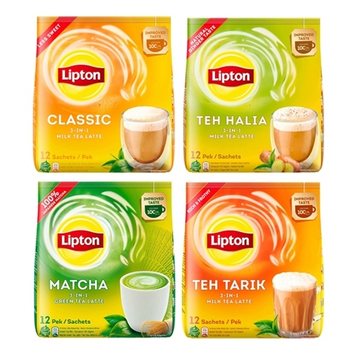 LIPTON 3 In 1 Classic Teh Tarik Teh Halia Matcha 22G X 12 Sticks ...