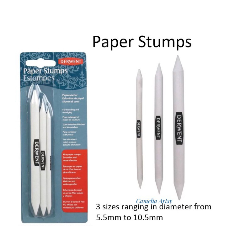 Derwent Paper Stumps/ Blender/tortilion for Drawing 3in1(White ...