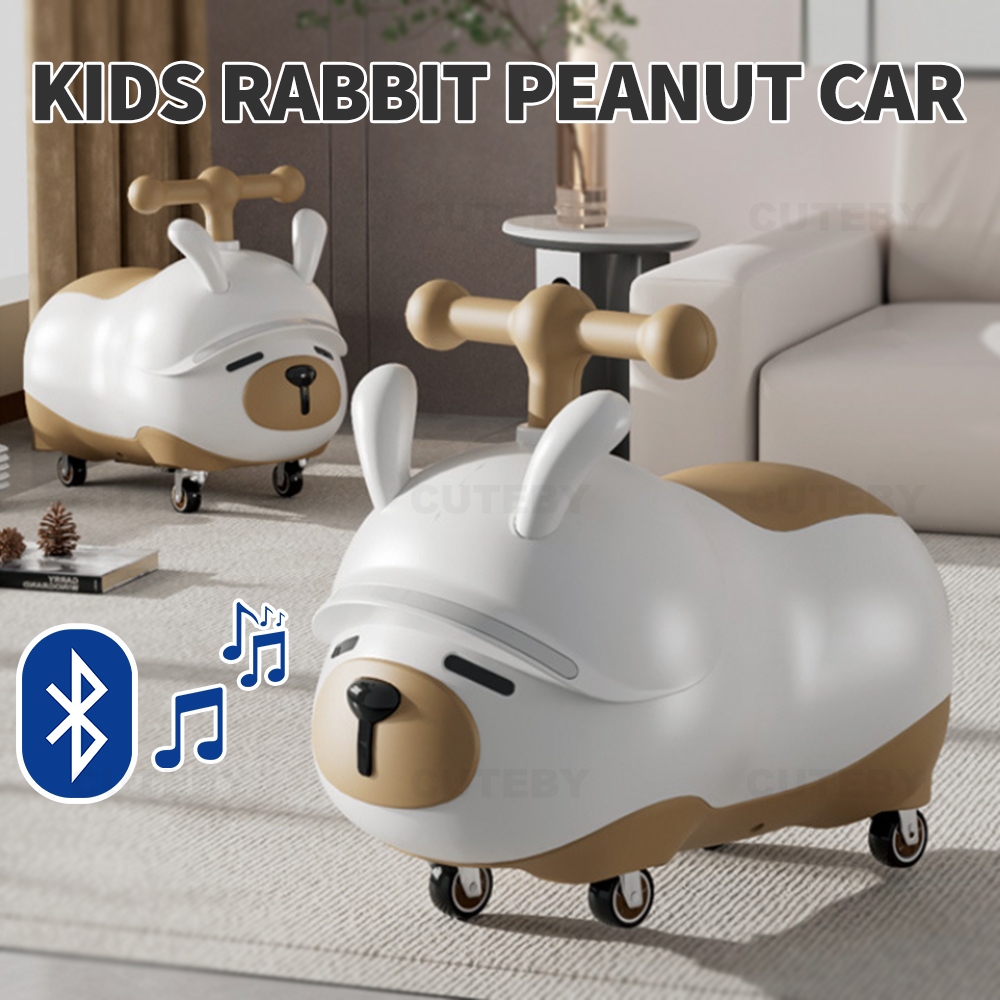 KIDS RABBIT PEANUT CAR Children's Yo-Yo Car Baby Universal Wheel Child ...