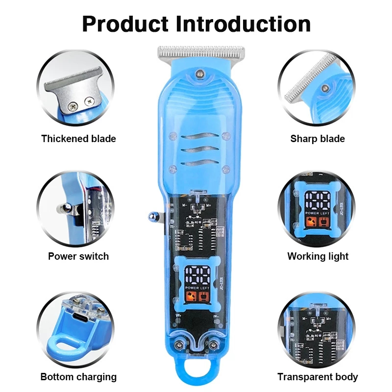 Hair Clipper Rechargeable Small Electric Hair Clipper Cordless Men's Hair Trimmer USB Home Hair ...