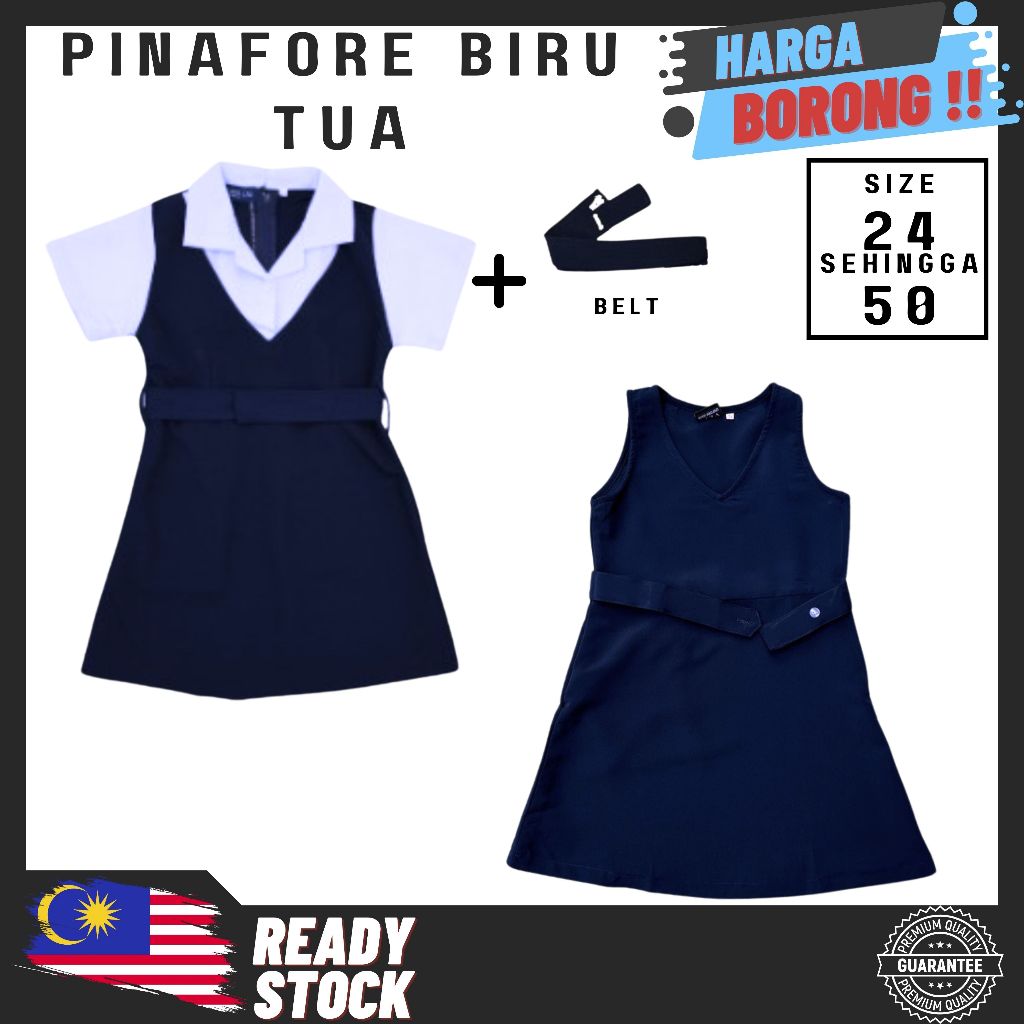 PRIMARY PINAFORE PRIMARY SCHOOL BLOUSE 2 IN 1 I PINAFORE LOOSE I SMOOTH ...