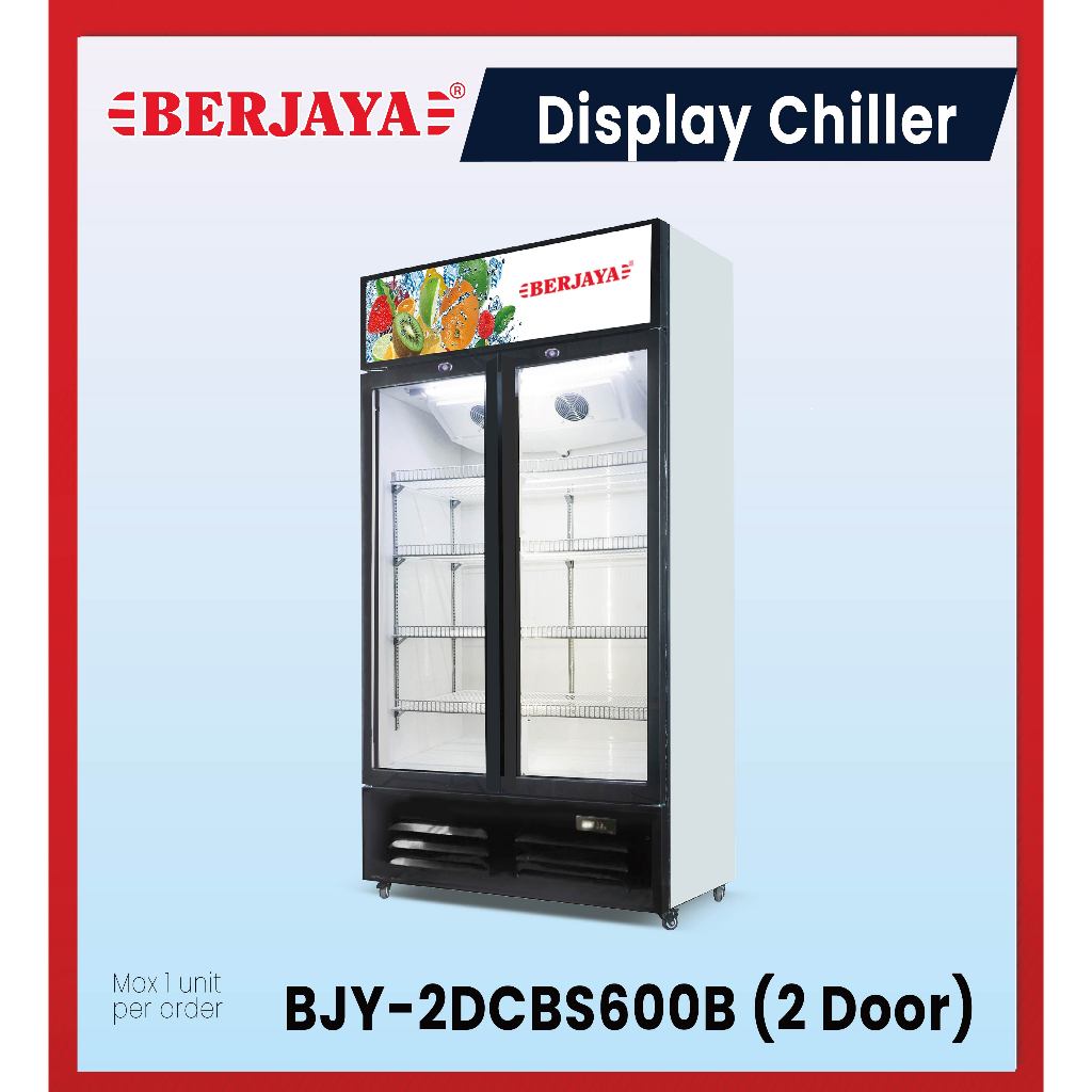 Berjaya Display Chiller (2 Door) BJY-2DCBS600B | Refrigerator Chiller ...