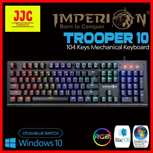 IMPERION TROOPER 10 | 104 KEYS MECHANICAL KEYBOARD | Shopee Malaysia