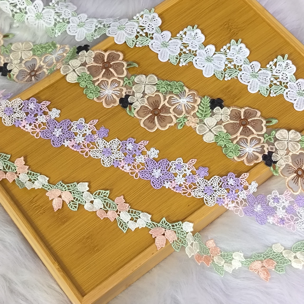 Ready Stock- Lace Baju Raya / Border Lace/ Lace Bunga kecil/ Flower ...