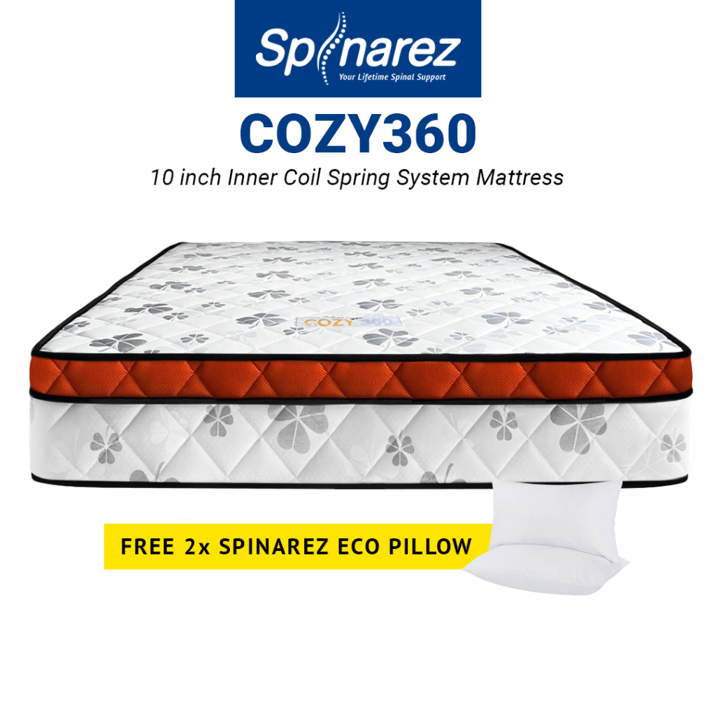 SpinaRez Cozy360 Mattress 10 inch Inner Coil Spring System (King/Queen ...