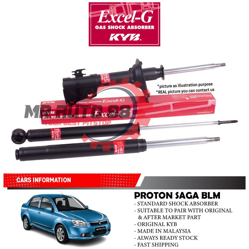 PROTON SAGA BLM (2008~) ALL MODEL FRONT or REAR or SET SHOCK ABSORBER GAS KAYABA KYB EXCEL-G ...