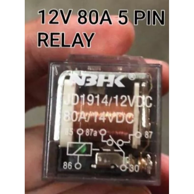 RELAY 12V 80A 5 PIN RELAY | Shopee Malaysia