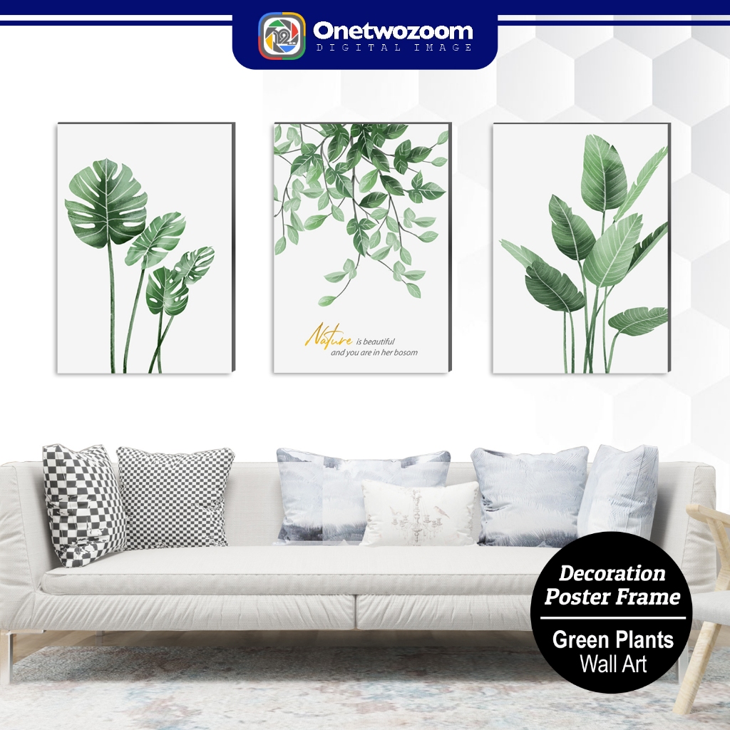 Green Plants Poster Frame | Botanical Home Decoration | Minimalist ...