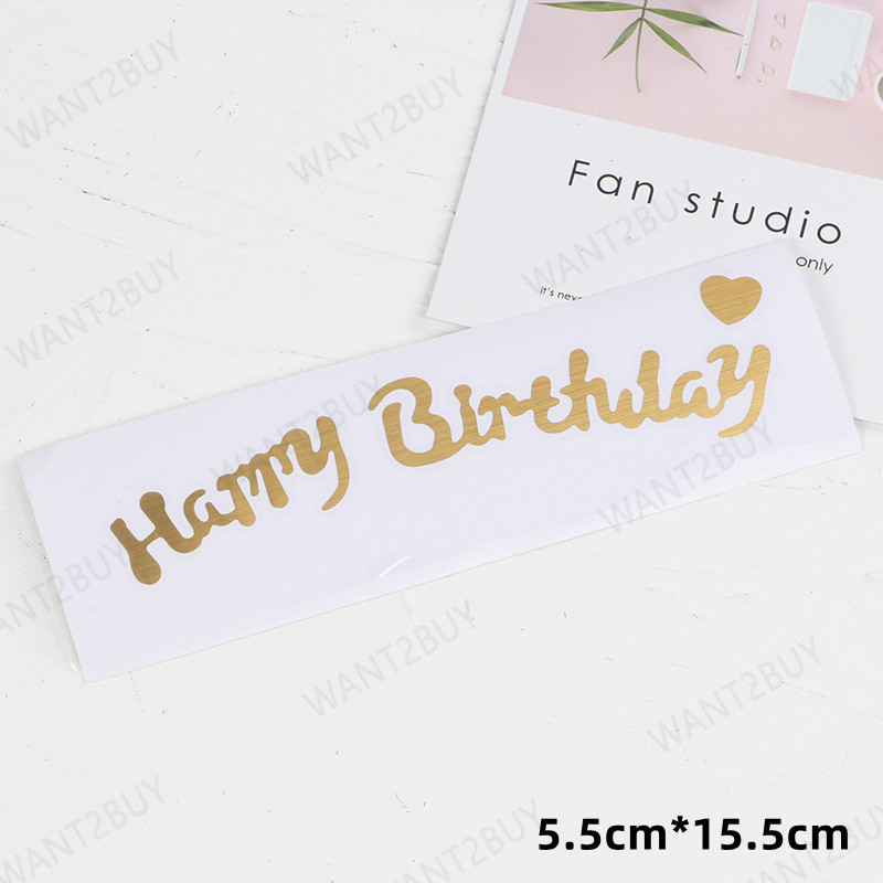 18-36 inch DIY Happy Birthday BOBO Balloon Belon Sticker Love You ...