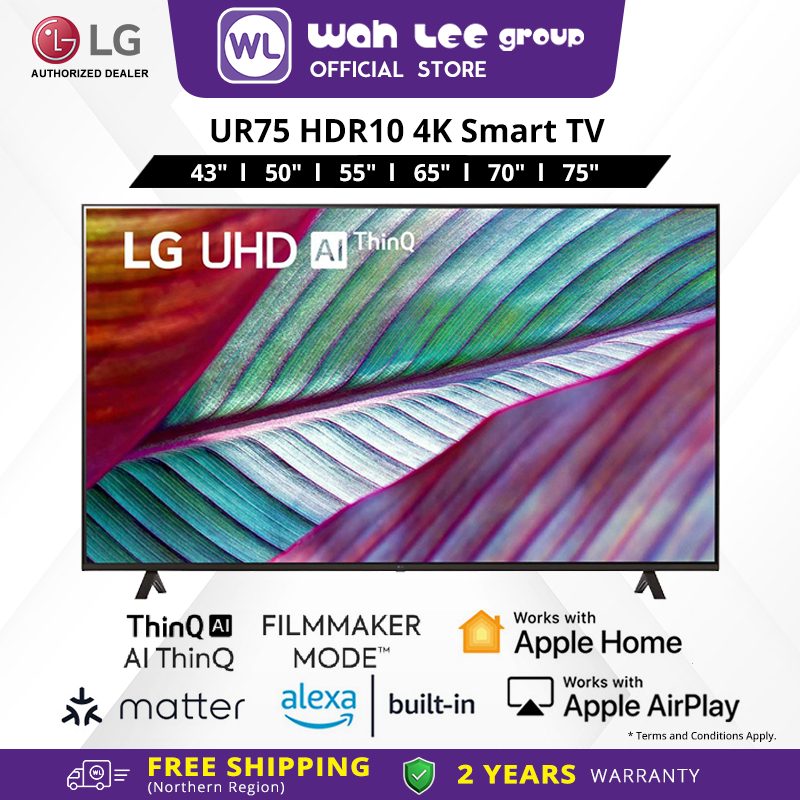 LG 50"/55"/65"/70" 4K UHD Smart TV UR75 Series 43UR7550PSC 50UR7550PSC ...