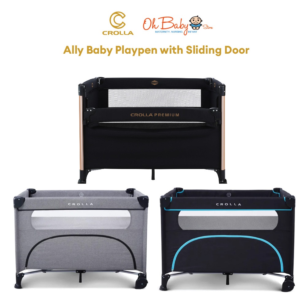 Crolla Ally Baby Playpen with Sliding Door | Shopee Malaysia