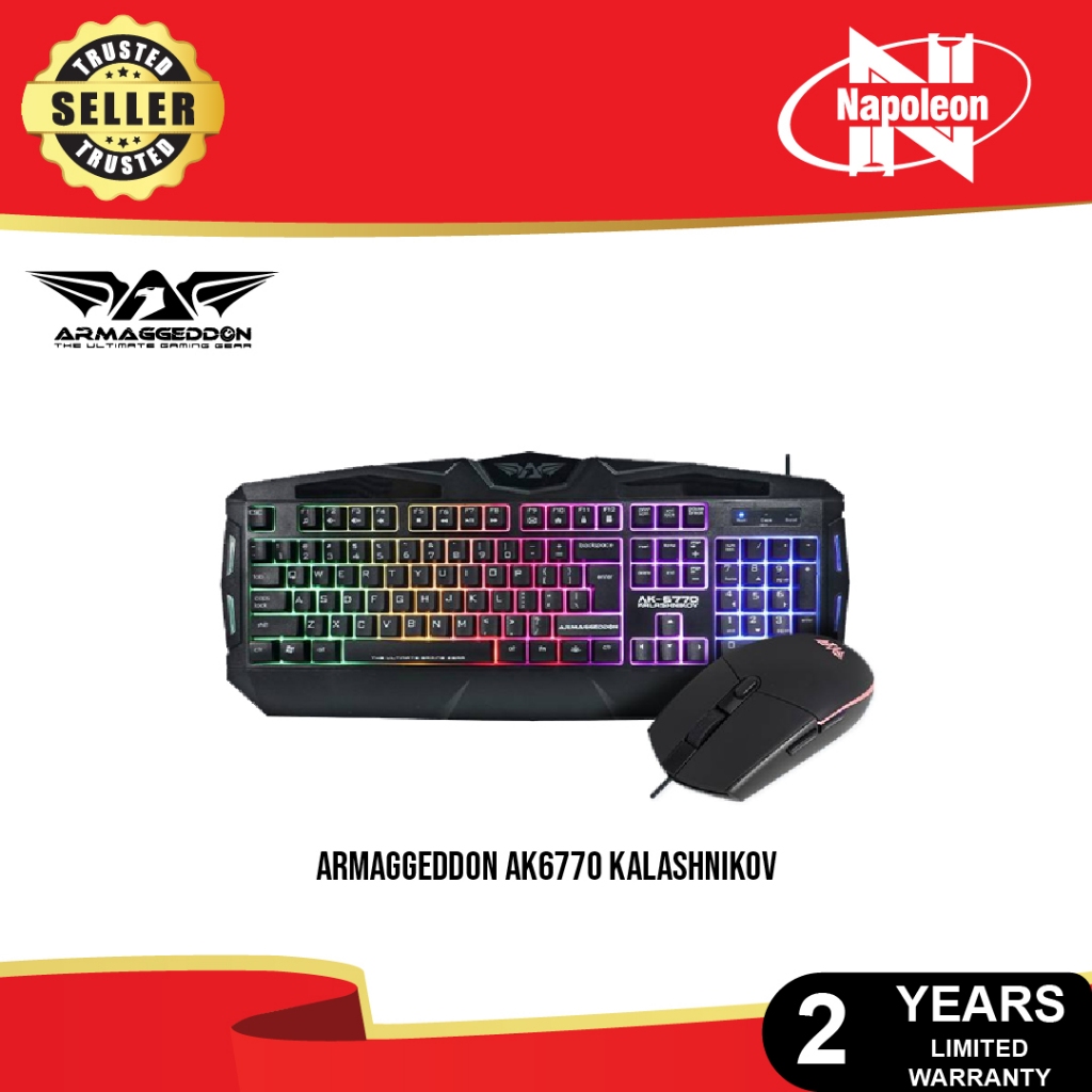 Armaggeddon Kalashnikov Ak 6770 Gaming Keyboard Mouse Shopee Malaysia 