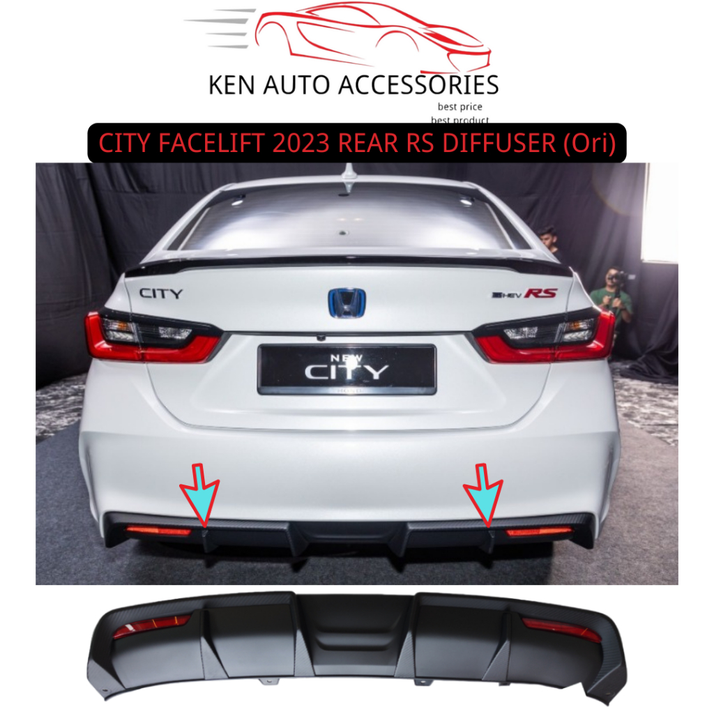 HONDA CITY FACELIFT 2023-2025 REAR RS DIFFUSER/RS DIFFUSER/ REAR BUMPER ...
