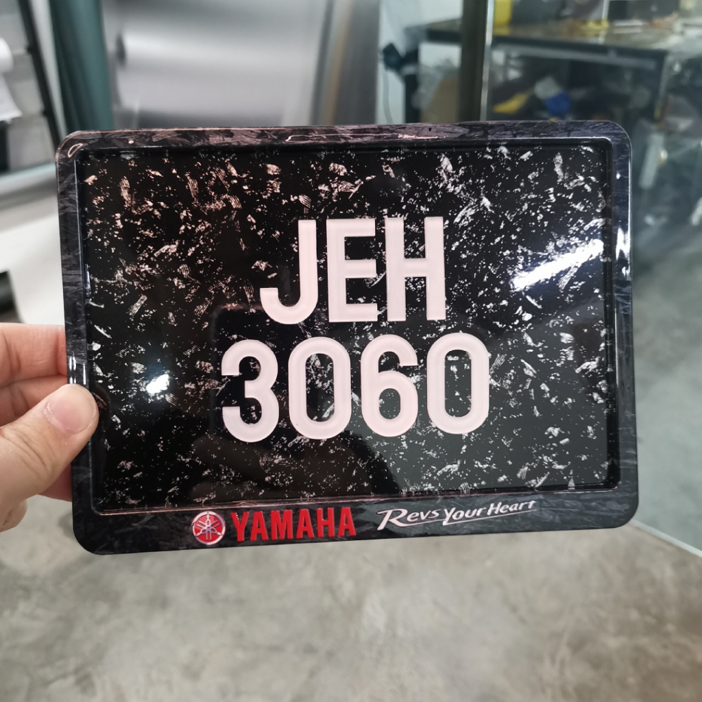 ST10s Tracwrap Carbon Fiber No Plate Motor Kristal Nombor Timbul Cover ...