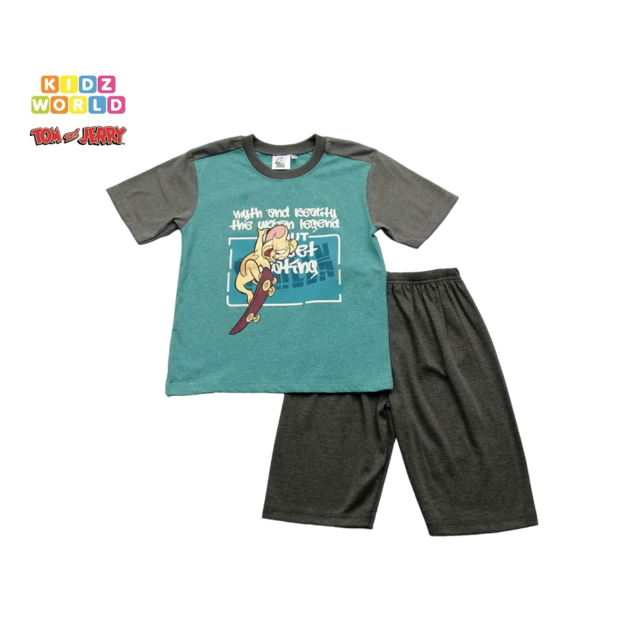 Tom & Jerry Set Baju-T Dengan Seluar Bermuda Budak Lalaki Children Suit (2 Piece / Set ) T3303 ...