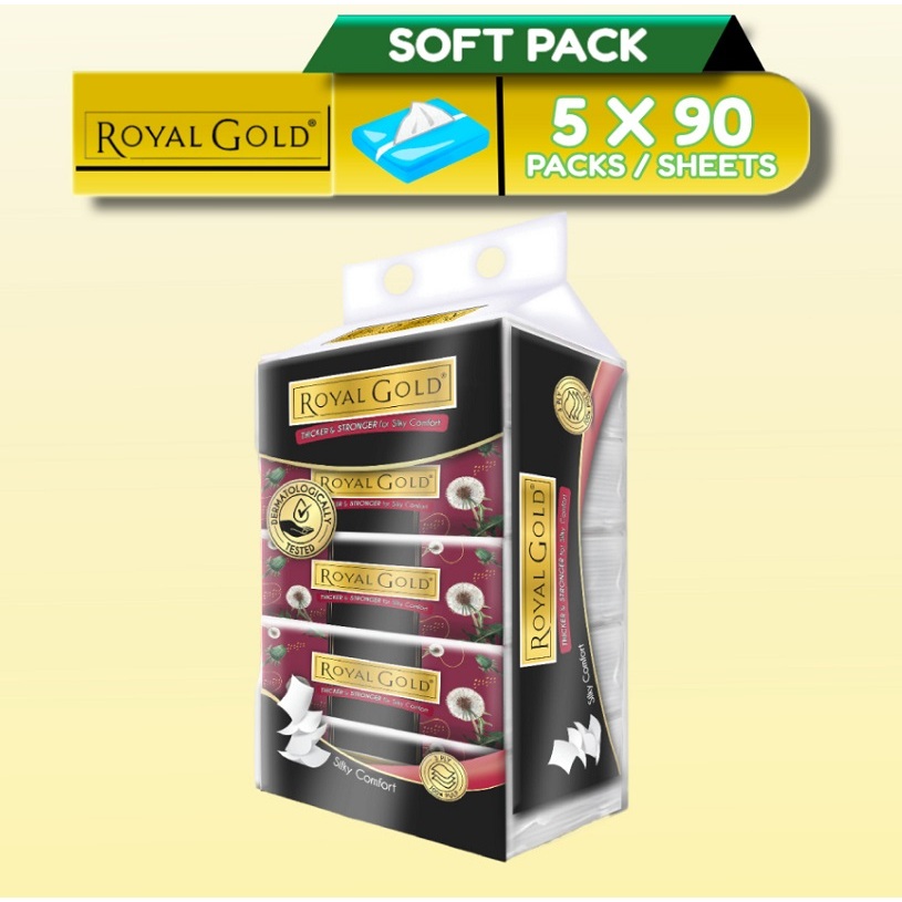 Royal Gold Luxurious White Soft Pack (3PLY) (90's x 5 Packets) | Shopee ...