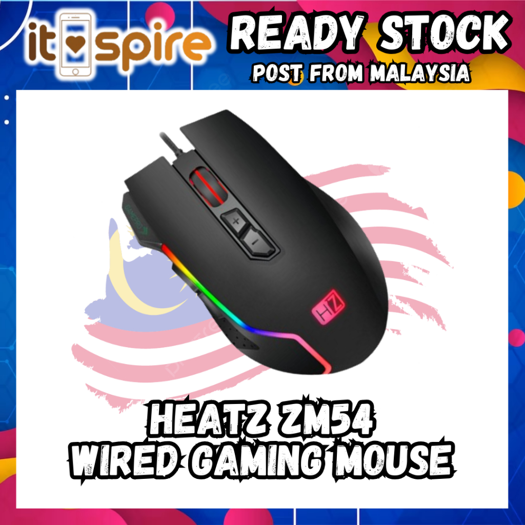 HEATZ ZM54 Gaming Mouse - Unleash Your Gaming Potential! | Shopee Malaysia