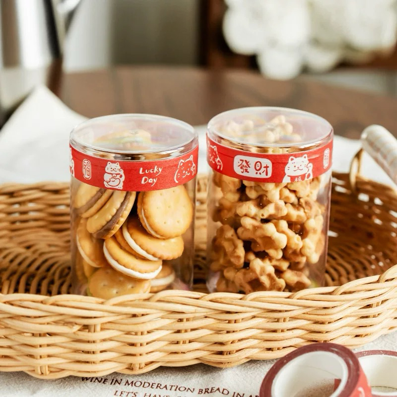 CNY Cookie Jar Tape 新年饼干罐胶带招财猫平安喜乐 | Shopee Malaysia