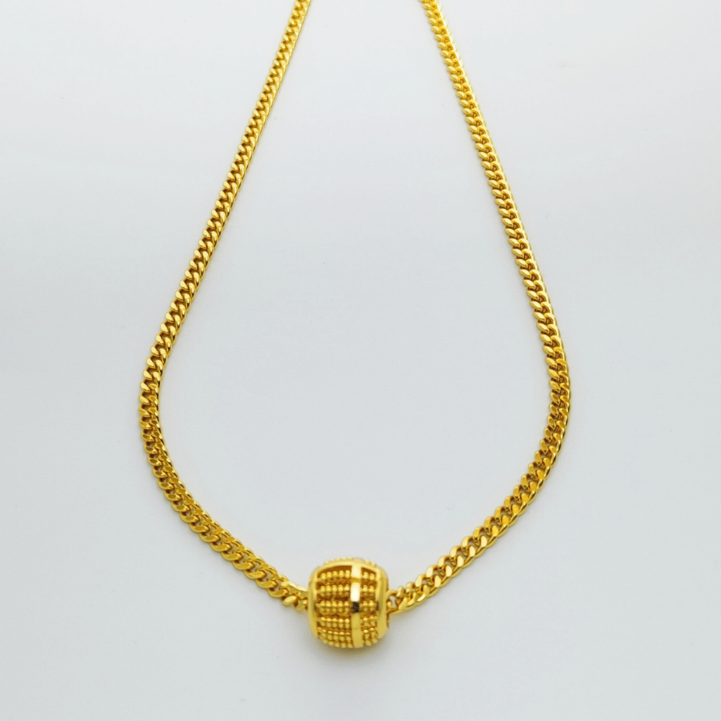 Rantai Leher Perempuan dan Loket Sempoa Emas Korea Gold Plated Women ...