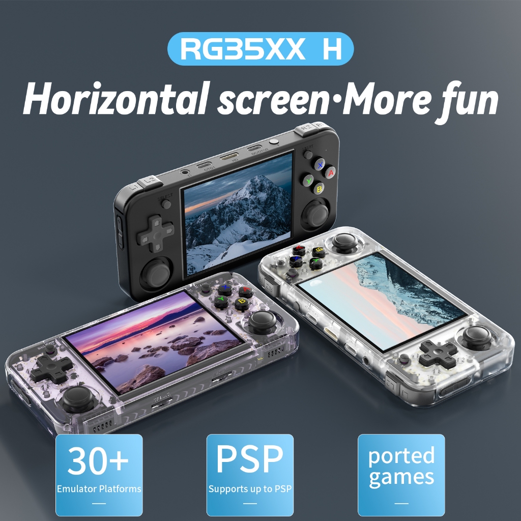 NEW RG35XX H Horizontal game console 3.5 inch screen Linux system ...