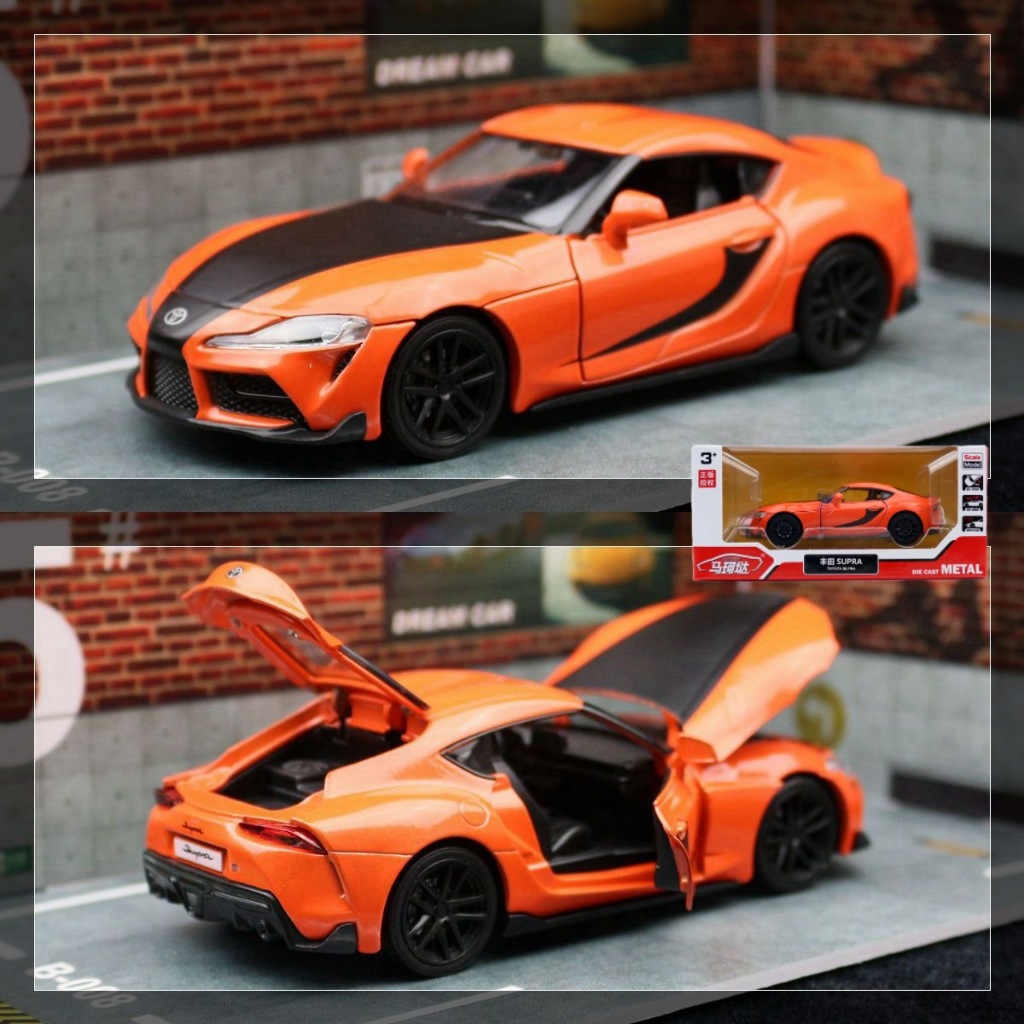 1/32 Alloy Diecast Model Vehicle Car Toyota Supra Model Toy Pull Back ...
