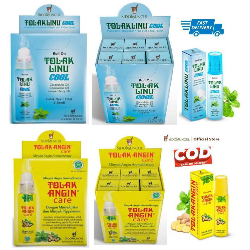 tolak angin care & tolak linu cool 1botol&1box 6botol 10ml | Shopee ...