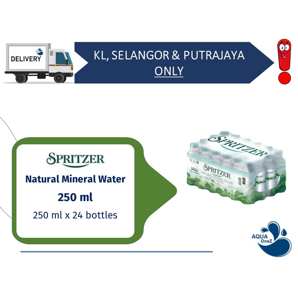 Spritzer Natural Mineral Water 250ml x 24 bottles | Shopee Malaysia