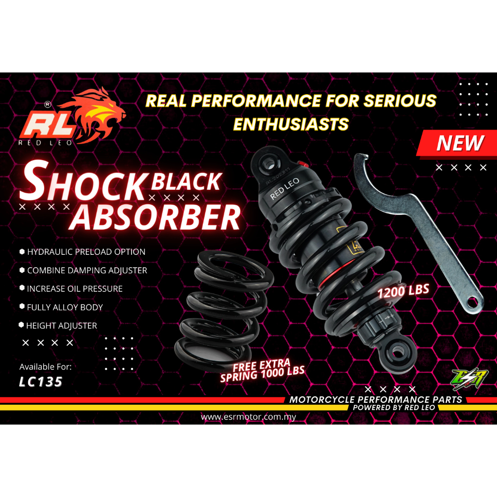 NEW MODEL 2024 DESIGN RED LEO MONOSHOCK FOR YAMAHA LC135 LC 100% REDLEO ...