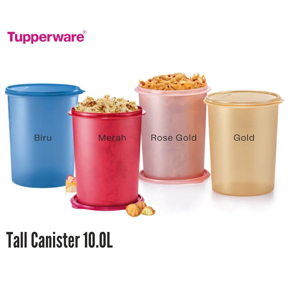Tupperware Giant Food Container Tall Canister 10L Tong Keropok Kedap Udara Airtight | Shopee ...