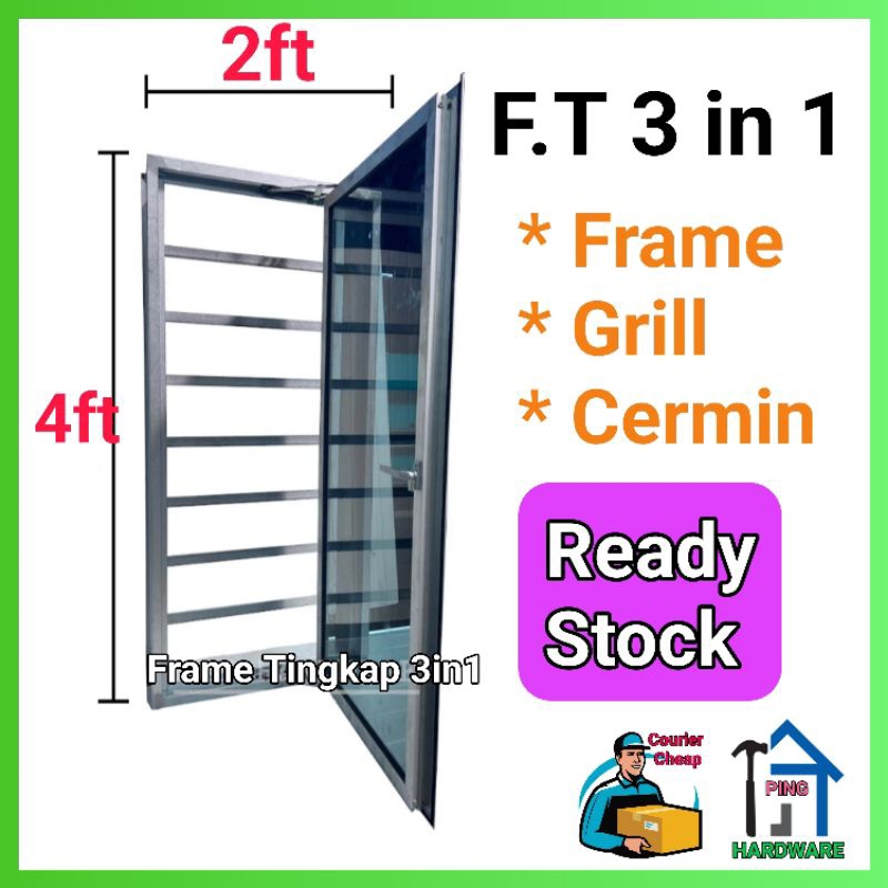 (Free Delivery) 4'x2' Frame Tingkap 3in1 Cermin Hidup | Shopee Malaysia