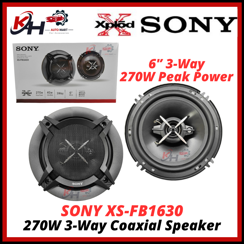 6'' XS-FB1630 ★ SONY X-PLOD ★ 6 inch 3-Way COAXIAL SPEAKER 270 WATTS ...