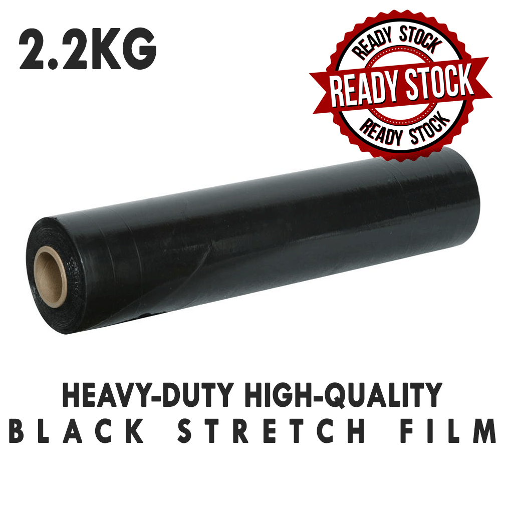 2.2kg Black Stretch Film Stretch Wrap for Parcel Packing - Wrapping ...
