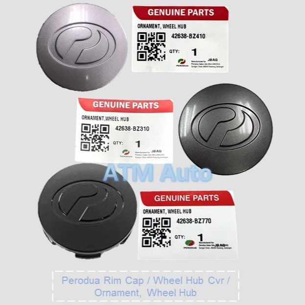 Perodua Alza, Axia, Ativa, Bezza, Myvi Rim Cap / Ornament, Wheel Hub ...