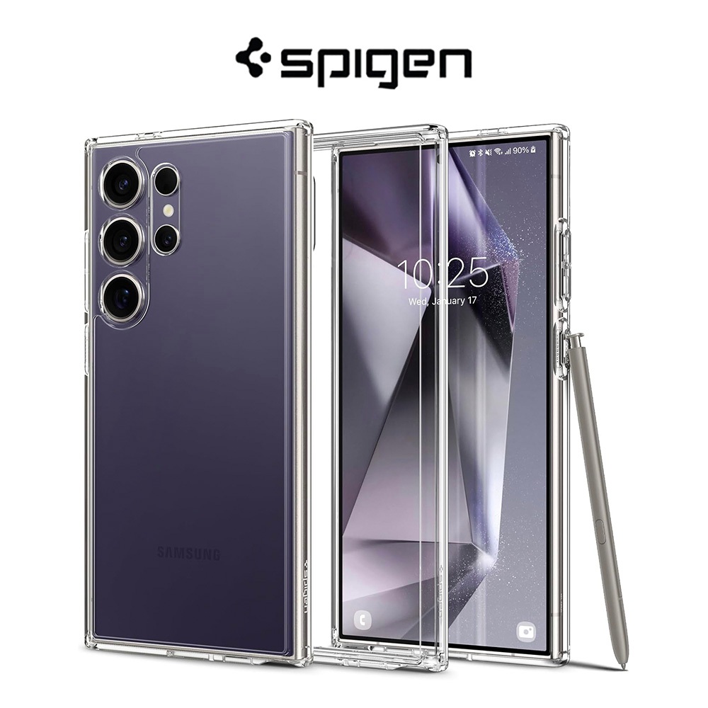 Spigen Samsung S24 Ultra Case 6.8" Ultra Hybrid / Crystal Hybrid Clear Case Mil-Grade Drop ...