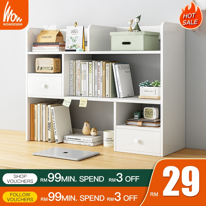 Desk Organizer Tabletop Organiser Storage Rack Rak Meja Desktop Rack ...