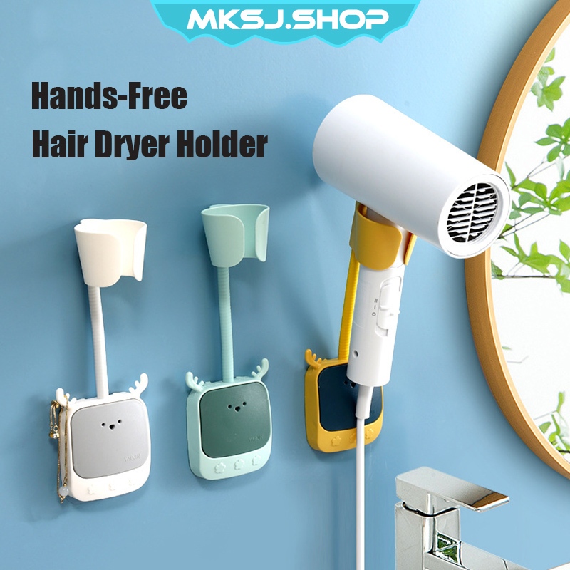Hair Dryer Holder HairDryer Hanger Organizer Storage Rack Wall Mounted ...