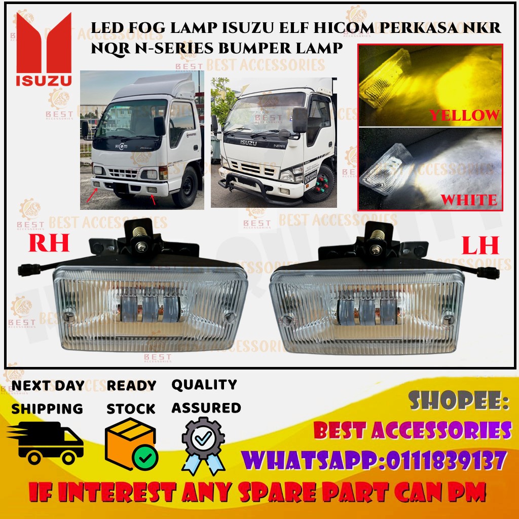 LED FOG LAMP ISUZU ELF HICOM PERKASA NKR NQR N-SERIES BUMPER LAMP ...